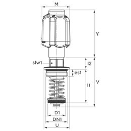 Seppelfricke Fettkammer-Oberteil 1929 DN 40, nichtsteigend, f&uuml;r KFR-Ventile
