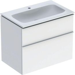 Geberit Icon Waschtisch mit Unterschrank 75 cm 502332011 Waschtisch-Set 75x63x48cm, wei&szlig;/KeraTect, Korpus wei&szlig; hochgl&auml;nzend, Griff wei&szlig; matt