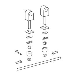 Geberit Renova Comfort Scharnier-Set 598071000 Befestigung von unten, für WC-Sitz