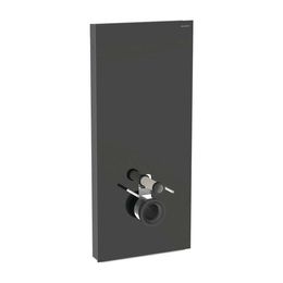 Geberit Monolith Wand-WC-Modul 131031SJ6 Bauhöhe 114cm, Front Glas schwarz, Seite aluminium schwarzchrom