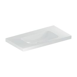 Geberit iCon light Waschtisch 501840008 90x48cm, ohne Hahnloch, ohne &Uuml;berlauf, mit Ablagefl&auml;che, wei&szlig; KeraTect