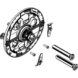 Hansgrohe Tr&auml;gerrosette S ShowerSelect Therm.UP 94972000 m.Stopfen Schrauben Ausgleichselem.Hebel