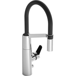 Hansa Hansafit Sp&uuml;ltisch-Elektronik-Armatur 65292203 Ausziehbrause, 2-strahlig, schwenkbar, Ausladung 200 mm, chrom