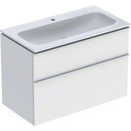 Geberit iCon Waschtisch mit Unterschrank 90 cm 502337013 Waschtisch-Set 90x63x48cm, wei&szlig;, Korpus / Griff wei&szlig; matt