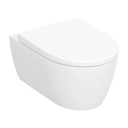 Geberit iCon Set Wand-Tiefspül-WC 501664001 36x53cm, geschlossene Form, rimfree, mit WC-Sitz, weiß