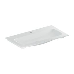 Geberit iCon M&ouml;bel-Waschtisch 501845002 90 x 48 cm, Hahnloch mittig, ohne &Uuml;berlauf, wei&szlig;/KeraTect