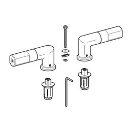 Geberit Scharnier-Set 598145000 für WC-Sitz