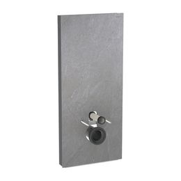 Geberit Monolith Wand-WC-Modul 131031005 Bauhöhe 114cm, Front schieferoptik, Seite aluminium schwarzchrom