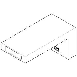 Dornbracht Auslauf WT Wand AL125 - m 091174031-33 100x80x60_mattschwarz