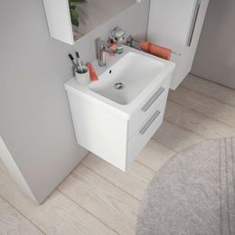 Duravit D-Code Waschtisch 2399650000 Weiß Hochglanz, 650x480mm, mit Überlauf, Hahnlochbank, Hahnloch