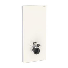 Geberit Monolith Wand-WC-Modul 131031JL5 Bauhöhe 114cm, Front Glas sand-grau, Seite aluminium