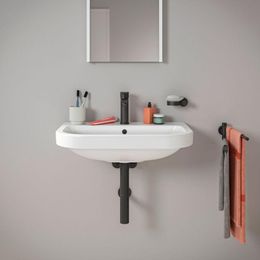 Duravit D-Code Waschtisch 2398650000 Weiß Hochglanz, 650x460mm, mit Überlauf, Hahnlochbank, Hahnloch