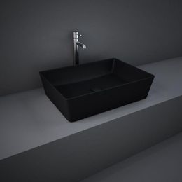 RAK Feeling Aufsatz-Waschbecken FEECT5000504A eckig, 50x36cm, schwarz matt