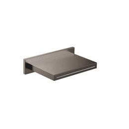 Herzbach Design iX PVD Schwall-Auslauf 21.694000.1.40 Black Steel, f&uuml;r Wand-Aufputz-Montage