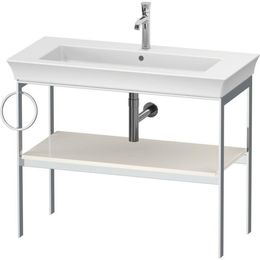Duravit White Tulip Waschtisch-Konsole WT4544LH4H4 98,4 x 45 cm, Nordic Weiß Hochglanz, bodenstehend, Metall, 1 Handtuchhalter links