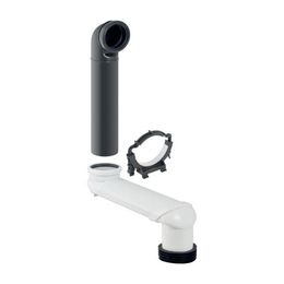 Geberit Monolith Versprungbogen 131088291 grau, &Oslash; 90 mm, f&uuml;r Wand-WC