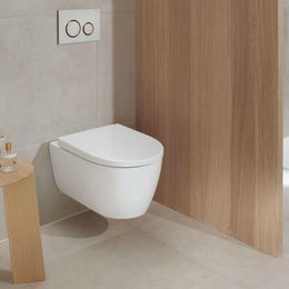 Geberit iCon Set Wand-Tiefspül-WC 503045001 35,5x53cm, geschlossenes Keramikdesign, mit WC-Sitz, weiß