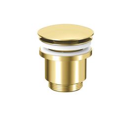 Herzbach LIVING PUSH Ablaufventil mit/ohne 11.462500.1.03 Staufunktion rund PVD Gold