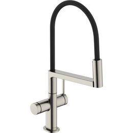 Hansgrohe Talis Select M54 PowderSpray Sp&uuml;ltisch-Einhebelmischer 72861800 3jet, Edelstahl Finish