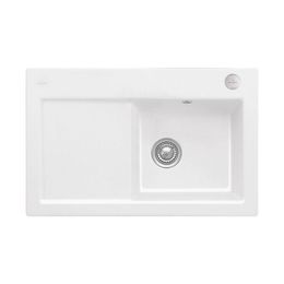 Villeroy & Boch Villeroy und Boch Subway Fl&auml;chenb&uuml;ndige Sp&uuml;le 67142FKG Becken rechts, mit Ablaufgarnitur und Exzenterbet&auml;tigung, Snow White