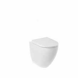 Kludi RESA D Spiralflush-Stand-WC 24WCB0443 52 cm, Universalf&ouml;rmiger Abfluss Wei&szlig; gl&auml;nzend