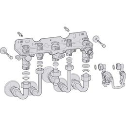 Bosch Nr. Montageanschlussplatte 7738110568 komplett f&uuml;r Kombiger&auml;te, f&uuml;r Unterputz