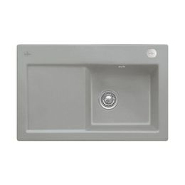 Villeroy & Boch Villeroy und Boch Subway Fl&auml;chenb&uuml;ndige Sp&uuml;le 67142FKD Becken rechts, mit Ablaufgarnitur und Exzenterbet&auml;tigung, Fossil