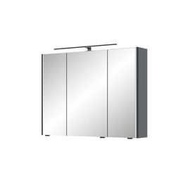 Pelipal Serie 7045 Spiegelschrank SEEA02493G138BA LED-Plus-Aufsatzleuchte, dreit&uuml;rig, schwarz, 90 cm