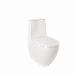 Kludi RESA D Spiralflush-Stand-WC 24WCB0543 64 cm, Universalf&ouml;rmiger Abfluss Wei&szlig; gl&auml;nzend