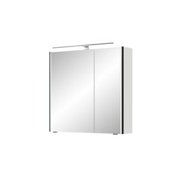 Pelipal Serie 7045 Spiegelschrank SEEA02473L126AU LED-Plus-Aufsatzleuchte, zweit&uuml;rig, chrom, 70 cm