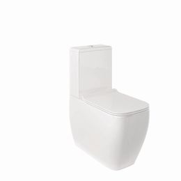 Kludi RESA C Spiralflush-Stand-WC 28WCB0543 62 cm, Universalf&ouml;rmiger Abfluss Wei&szlig; gl&auml;nzend