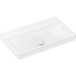 Hansgrohe Xelu Q Aufsatzwaschtisch 61023450 800x480mm, ohne Hahnloch/&Uuml;berlauf, geschliffen, wei&szlig;
