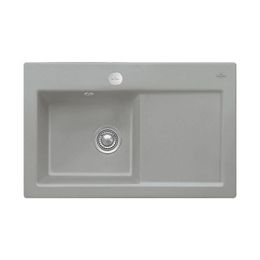 Villeroy & Boch Villeroy und Boch Subway Fl&auml;chenb&uuml;ndige Sp&uuml;le 67722FKD Becken links, mit Ablaufgarnitur und Exzenterbet&auml;tigung, Fossil