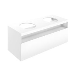 KEUCO Stageline Waschtischunterschrank 32893180100 mit Auszug, Steckdose, LED Beleuchtung, 1400x550x490mm, cashmere
