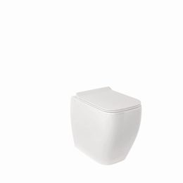 Kludi RESA C Spiralflush-Stand-WC 28WCB0443 52 cm, Universalf&ouml;rmiger Abfluss Wei&szlig; gl&auml;nzend