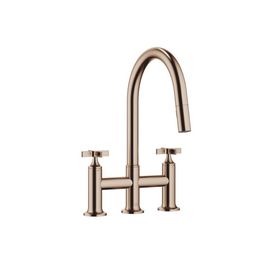 Dornbracht Dreiloch-Küchenarmatur 19875809-42 Pull-down mit Brausefunktion, Ausladung 240mm, bronze gebürstet