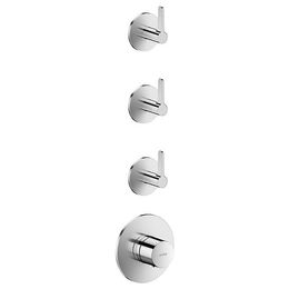 Hansgrohe AXOR One Thermostatmodul 48723000 Unterputz, 3 Verbraucher, mit Hebelgriff, chrom