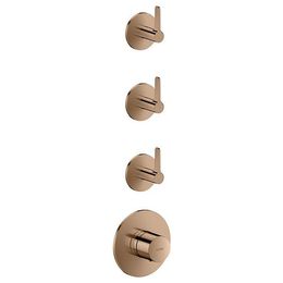 Hansgrohe AXOR One Thermostatmodul 48723300 Unterputz, 3 Verbraucher, mit Hebelgriff, polished red gold