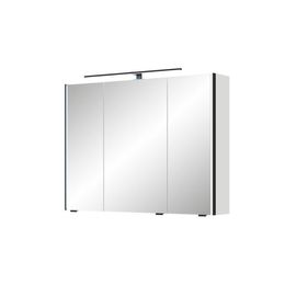 Pelipal Serie 7045 Spiegelschrank SEEA02493G126BA LED-Plus-Aufsatzleuchte, dreit&uuml;rig, schwarz, 90 cm