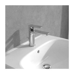 Villeroy & Boch Villeroy und Boch O.Novo Waschtischarmatur TVW10400300061 mit Zugstangen-Ablaufgarnitur, chrom
