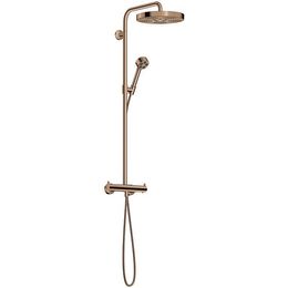 Hansgrohe AXOR One Duschsystem mit Thermostat und Duschkopf 280 48794300 Unterputz, Fertigmontageset, 1 Strahlart, 13,2 l/min, polished red gold