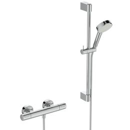 Ideal Standard Ceratherm T 25N Brausekombination A8528AA mit Brausethermostat, Brausestange 60cm, 2 Funktion-Handbrause, 8l, chrom