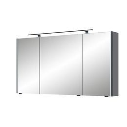 Pelipal Serie 7045 Spiegelschrank SEEA02413G138BA LED-Plus-Aufsatzleuchte, dreit&uuml;rig, schwarz, 130 cm