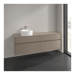 Villeroy & Boch Villeroy und Boch Collaro Waschtischunterschrank C050B0VM 160x54,8x50cm, Waschtisch links, LED-Beleuchtung 12W, taupe