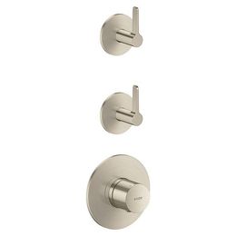 Hansgrohe AXOR One Thermostatmodul 48722820 Unterputz, 2 Verbraucher, mit Hebelgriff, brushed nickel