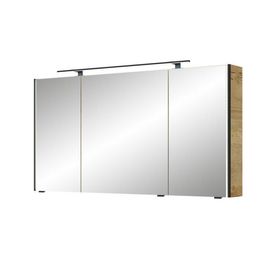 Pelipal Serie 7045 Spiegelschrank SEEA02413G167BA LED-Plus-Aufsatzleuchte, dreit&uuml;rig, schwarz, 130 cm