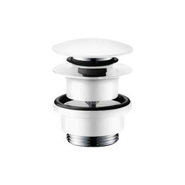 Hansgrohe Ablaufgarnitur 50100700 mattwei&szlig;, G 1 1/4, Messing