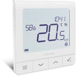 Salus ultraflacher Raumthermostat 113611 wiederaufladbarer Akku mit gro&szlig;em Display