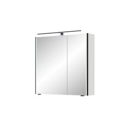 Pelipal Serie 7045 Spiegelschrank SEEA02473L126BA LED-Plus-Aufsatzleuchte, zweit&uuml;rig, schwarz, 70 cm