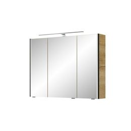 Pelipal Serie 7045 Spiegelschrank SEEA02493G167AU LED-Plus-Aufsatzleuchte, dreit&uuml;rig, chrom, 90 cm